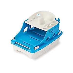 Amazon Basics Ferry Boat with 2 Mini Cars Bathtub Toy for Kids Ages 2 and Up, Blue