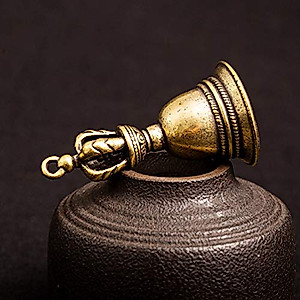 ARTIBETTER Copper Hand Bell Call Bell Vintage Wedding Bell Reception Dinner Shop Hotel Service Bell