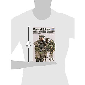 Trumpeter Modern US Army Crewmen and Infantry Figure Set, Scale 1/35, 6-Pack