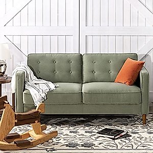ZINUS Lauren Sofa Couch / Button Tufted Cushions / Easy, Tool-Free Assembly, Pear Green