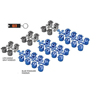 3 Pack of Hunter 782900 PGP Ultra, Blue Nozzle Rack, 782900SP Nozzle Tree for Hunter Rotors, PGP Ultra and I20 Ultra Rotor Sprinkler Heads, Hunter 782900 Nozzle Rack Set, Includes LED Keychain Light