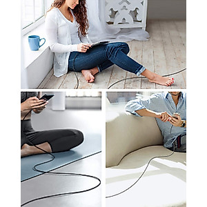 Anker [3-Pack, 6 ft] Premium Nylon USB-C to USB-A Fast Charging Type C Cable, for Samsung Galaxy S10 / S9 / S8 / Note 8, LG V20 / G5 / G6 and More (Black)