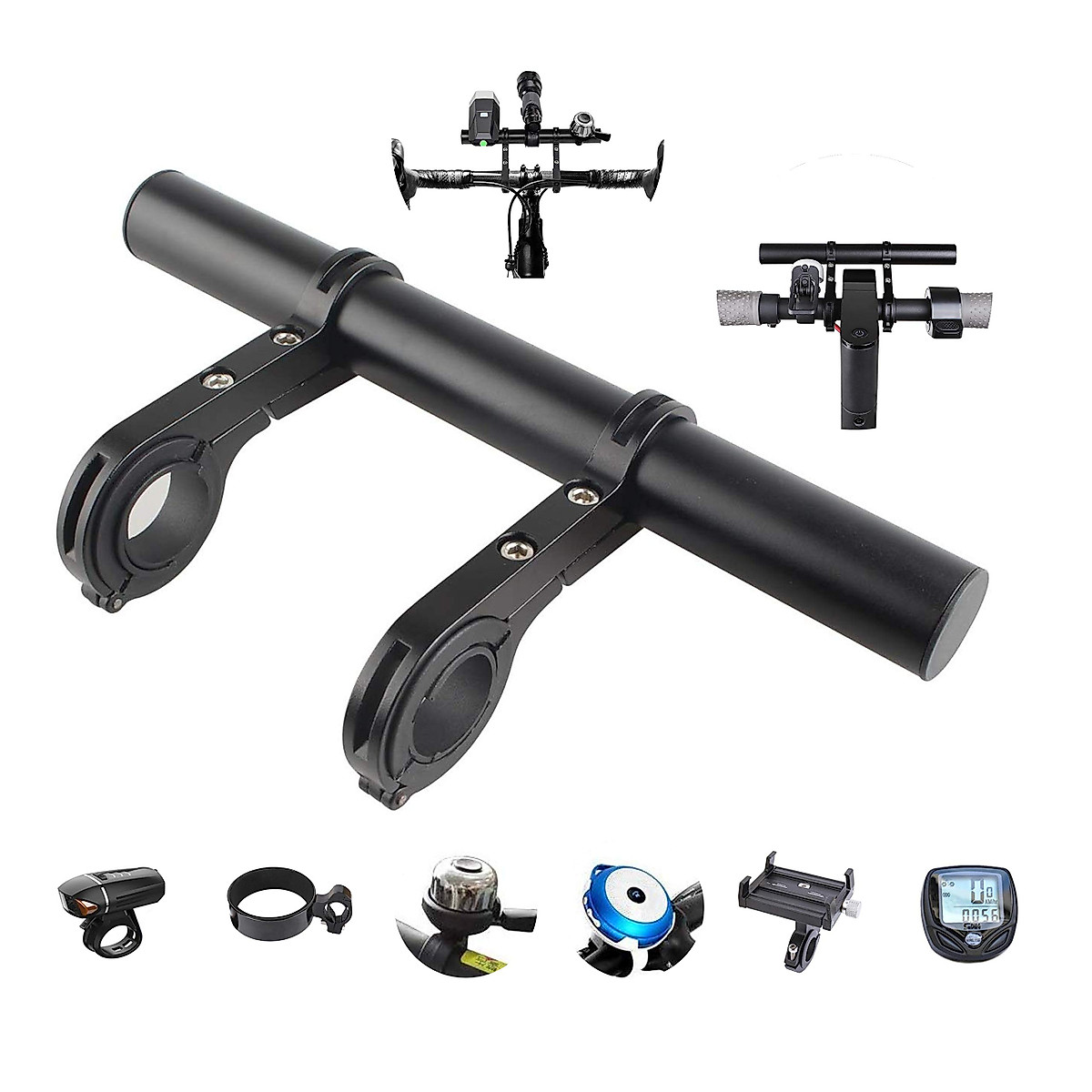 Tinke Handlebar Extender Bicycle Aluminum Alloy Bracket Extension Double Handlebar Extension Mount Holder Use for XIAOMI M365 Ninebot ES1 ES2 and Mountain Bicycle
