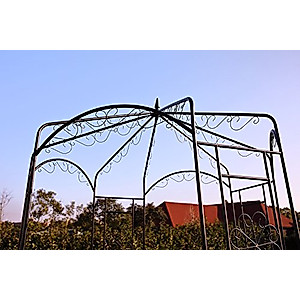 1. GO Steel Garden Arch, 8' High x 5'2" Wide, Garden Arbor for Various Climbing Plant, Outdoor Garden Lawn Backyard Gazebo