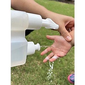 Kasian House Portable 2 Compartment Foam Soap Hand Washing Bottle(18.60oz) - Refillable Soap and Water Bottle for Travel, Sports, Beach, Camping, Fishing, Playground, Parents, On the Go Hand Sanitizer