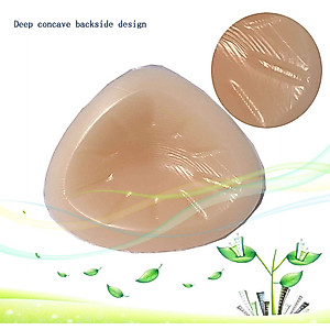 Silicone Breast Form Woman Mastectomy Prosthesis Bra Enhancer Inserts 1 Pair (1000g/Pair (D Cup)) Beige