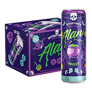 Alani Nu WITCH'S BREW Sugar Free Low Calorie Energy Drinks | 200mg Caffeine | Pre Workout Performance with Antioxidants | Biotin B Vitamins | Zero Sugar | 15 Calories | 12 Fl Oz Cans (12 Pack)