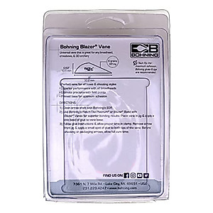BOHNING Blazer Vane, 50 Pack, white