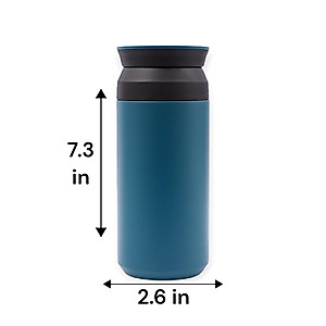 Generic Japanese Style Travel Tumbler Vacuum Insulated Thermos (Blue) 450 ML (15.2 oz), Medium