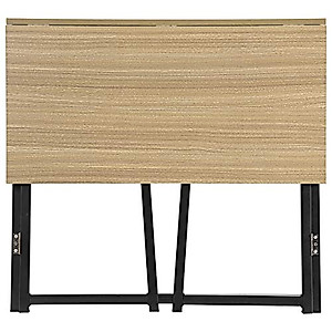 Tangkula Folding Desk No Assembly Required, Foldable Computer Desk for Small Spaces, Portable Small Collapsible Desk, Space Saving Foldable Laptop Table Home Office Desk (Natural)