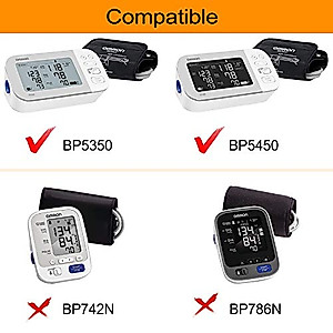 BOVKE Hard Carrying Case for OMRON Platinum BP5450 OMRON Gold BP5350 OMRON 7 Series BP7350 OMRON 10 Series BP7450 Wireless Blood Pressure Monitor, Extra Room fits Premium Upper Arm Cuff, Black