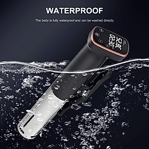Sous Vide Cooker, Wifi Sous Vide Machine Cooker,IPX7 Waterproof, 1100W Fast-Heating Immersion Circulator with Recipes on APP,Accurate Temperature and Time Control, Low Noise