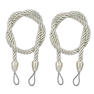 Tassel Curtain Ties Ropes for Thin or Thick Curtain Tiebacks Curtain Tie Backs for Curtains Curtain Holdbacks Curtain Holders for Drapes Curtain Holdback for Office Bedroom Home Essentials 2pcs