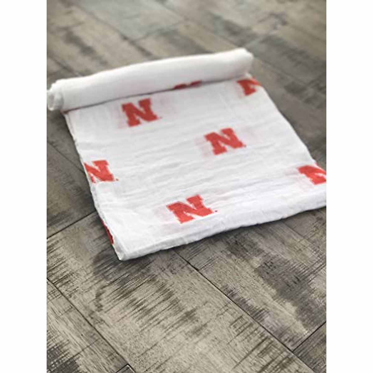 Three Little Anchors University of Nebraska Muslin Swaddle Blanket 47x47in