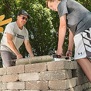 Firebuggz Heavy Duty Stainless Steel Fire Pit Ring Insert for Outdoors - 24”x 36” Rectagular Insert, 32”x 44” Outside Flange, 9" Height