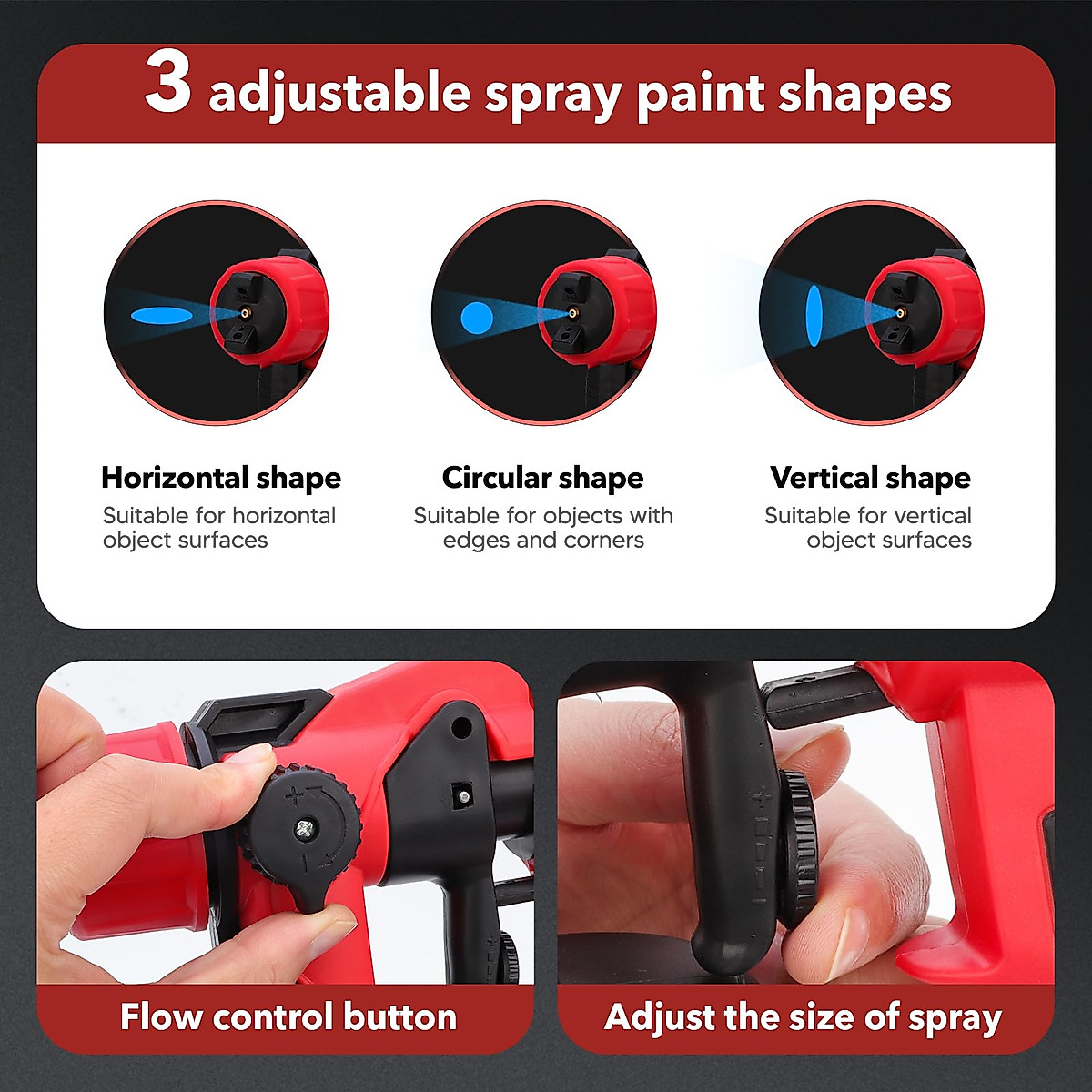 Cordless Paint Sprayer,Battery Operated Spray Gun with 2 * 21V 4000 mAh Batteries HVLP Electric Spray Gun Handheld Spray Gun for Fences Ceilings Furniture Walls Doors Cabinets