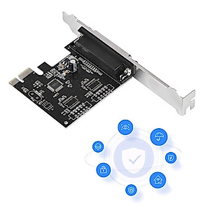 PCIE to DB25 LPT Parallel Port Expansion Card with Low Bracket, PCI Parallel Port Converter Adapter Controller for Printers, Programmers, Scanners, Support DOS, 8/7 /