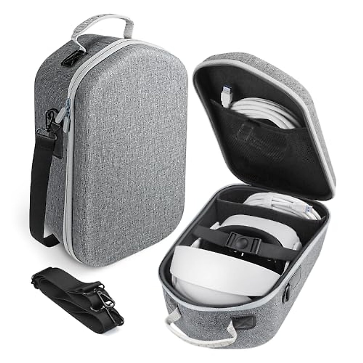 Vimetapro Carrying Case For Oculus Quest 2/Quest 3/PSVR2,Travel Case Storage Bag For For Meta Quest 2 Accessories/Pro Vr Headset With Elite Strap,Touch Controllers And Other Vr Accessories