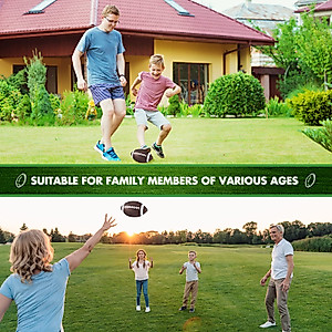 Jerify 9 Pack Rubber Footballs 9 Inch Rubber Footballs Playground Inflatable Football Bulk for Kids Comfortable Grip Football for Junior Youth Outdoor(Brown)