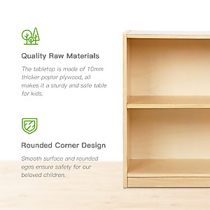 OOOK Montessori Toy Shelf, Kids Bookshelf and Toy Storage, Small Bookshelf for Kids, 2-Tier Wooden Storage Shelves for Classroom, Kindergarten, Kids Room, Playroom, Daycare Center and More.