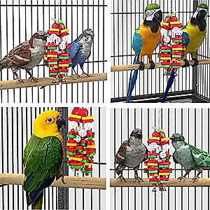 MQ Bird Toys Parrot Toys with Nature Wood Bird Chewing Toys for Small and Medium Birds, Best Toys for African Grey, Parakeets, Amazon Parrots, Finch, Budgie, Cockatiels, Conures and Love Birds