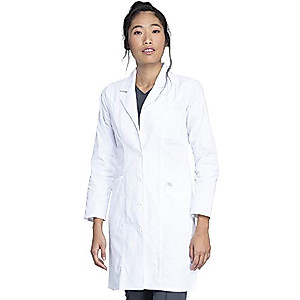 Dickies Contemporary Fit Women's 37" Twill Fitted Lab Coat 82401, S, White