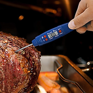 Escali DHP3 Advanced Digital Waterproof Meat Thermometer, Temperature Hold, Protective Sheath Handle IPX7 Protection