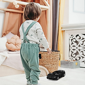 Toy Car 1/32 Roadster Metal Die-cast Model Car with Sound and Light for 3 4 5 6 7 Year Old Boy Toy (Black)