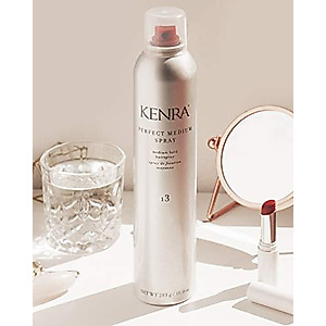 Kenra Perfect Medium Spray 13 80% | Provides Styling Control Without Stiffness | Medium Hold | Fast-Drying Formulation | High Shine Finish | All Hair Types | 10 oz