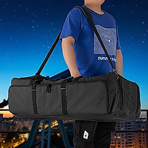 samdew Telescope Case, Double-layer Telescope Bag for Astronomical Telescope Storage, 40.8" Padded Telescope Carry Case Compatible with Celestron Telescope, Bonus Accessories Bag & Shoulder Strap