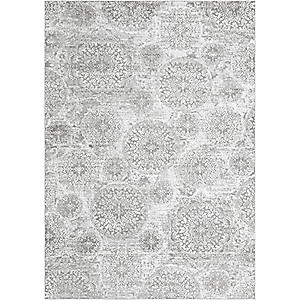 Unique Loom Sofia Collection Area Rug - Grand (10' x 14' 1" Rectangle, Light Gray/Ivory)