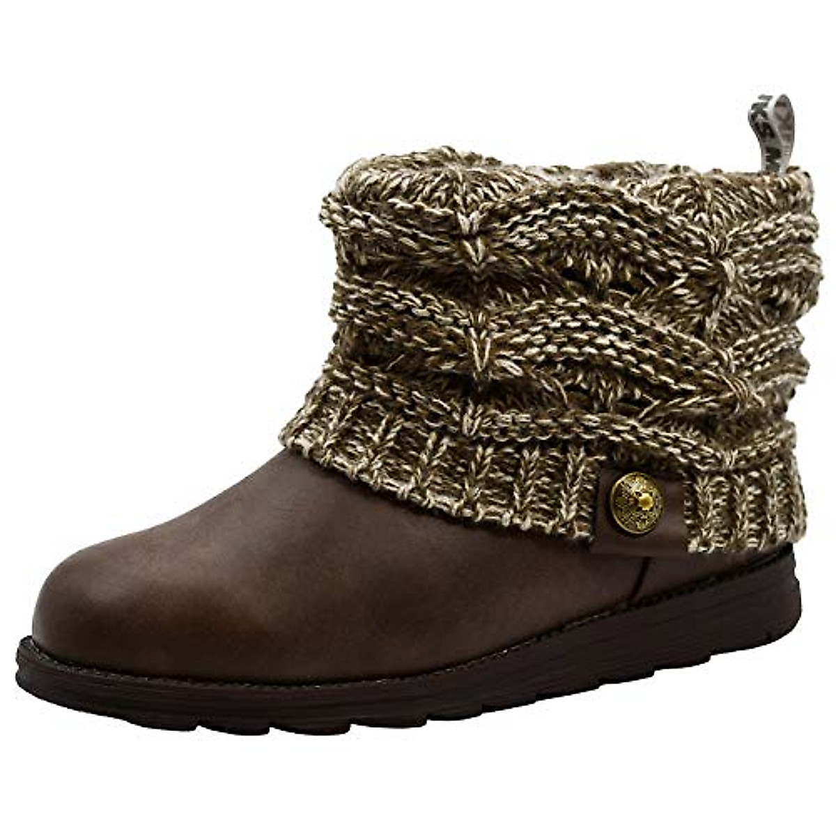 MUK LUKS Women's Patti Fashion Ankle Boots, Brown, 10 M US