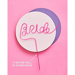 xo, Fetti Bachelorette Party XL Bride Straw | Bridal Shower Decorations + Bride To Be Gift