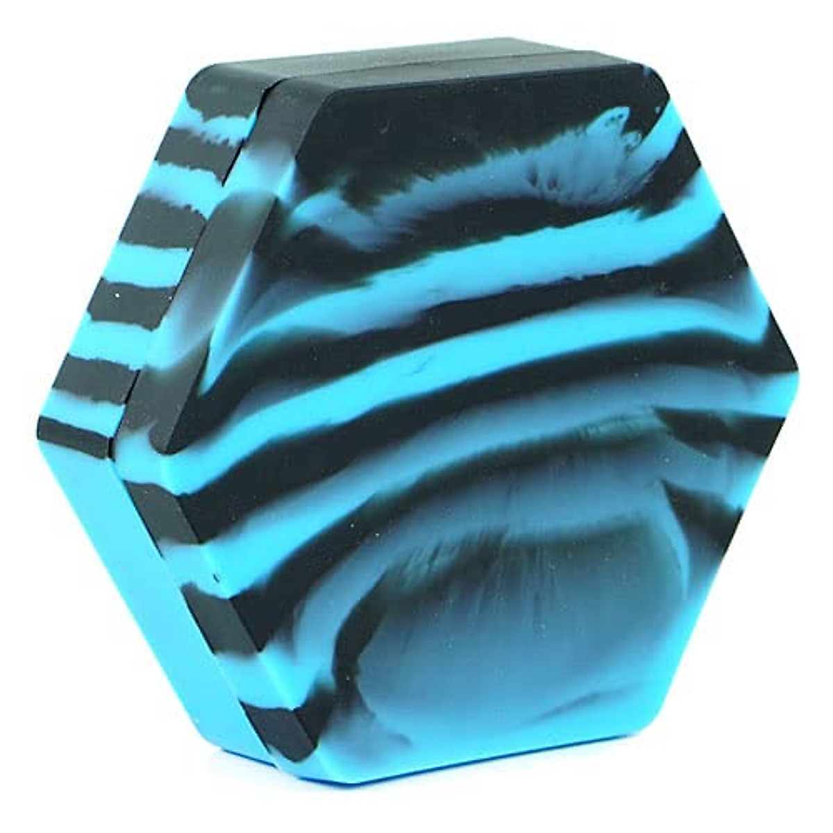 YHSWE Large Hexagon 110ml Silicone Non-stick Storage Container 1 Piece Black/Blue