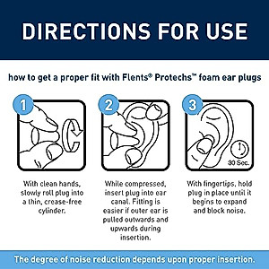 Flents Foam Ear Plugs, 10 Pair with Case for Sleeping, Snoring, Loud Noise, Traveling, Concerts, Construction, & Studying, NRR 33, Green, Made in the USA