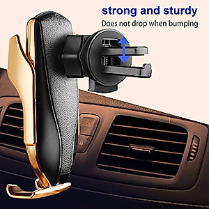 Wireless Fast Car Charger10W for Android iOS Smartphone Mobile Phone Fast Charging with Smart Sensor Car Mount Fast Charger for iPhone Xs Max/XR/X/8/8Plus Samsung S10/S9/S8-R2