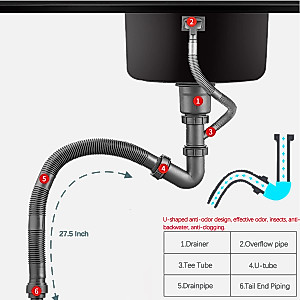 ECTbicyk Stainless Steel Bar Sink,16inch Single Bowl Kitchen Sink, Drop-in kitchen sink with Accessories（black）