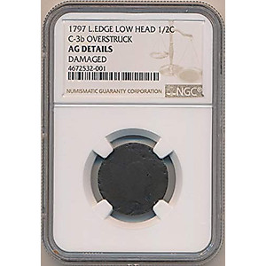1797 P Liberty Cap Half Cent AG Details NGC