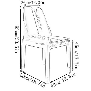 RILOOP Dining Chairs,Modern Pu Leather High Back Padded Soft Seat with Wooden Legs for Home Restaurant/White/Black