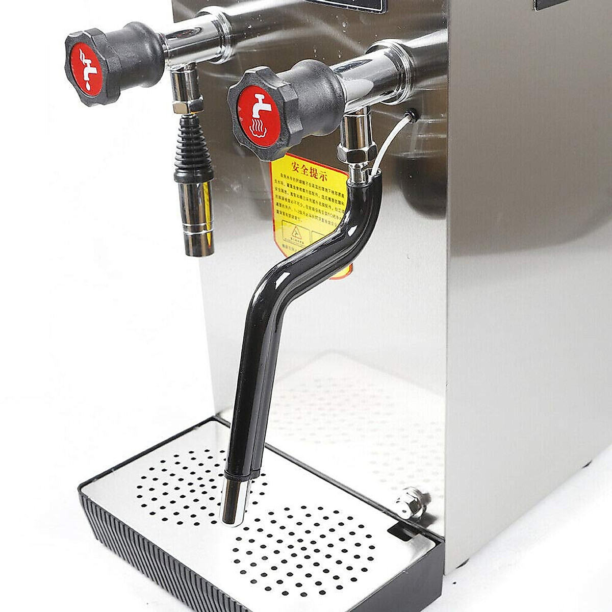 YIYIONCE Commercial Steam Milk Frother Electric Milk Foam Machine 2.1 Gal Milk Steamer with Double Boiler&360 ° Rotating Steam Bar Coffee Foam Maker for Bar Coffee Shop Dessert Shop| US STOCK