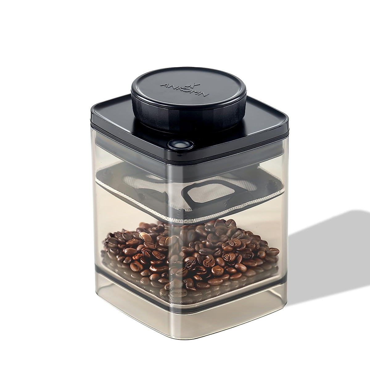 ANKOMN Coffee Vacuum Container, Patented Turn-n-Seal Canister Features the Airtight Vacuum Sealed Rubber and Inner Plate, Holding the Vacuum and Keeping Your Coffee Fresh Longer (Half Pound)