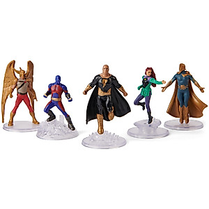 DC Comics, Black Adam Justice Society Set 5-Pack, 2-Inch Action Figures with Stands, Black Adam Movie Collectible Kids Toys, Ages 3 and Up