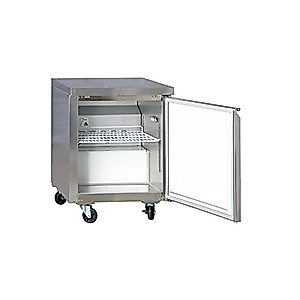 PEAK COLD Commercial Under Counter Stainless Steel Freezer; 27" W