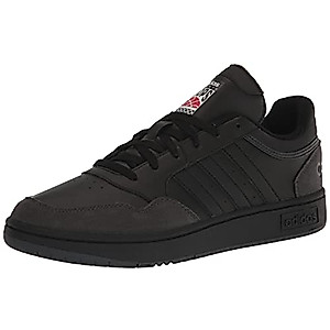 adidas Men's Hoops 3.0 Low Basketball Shoe, Black/Black/Carbon, 10