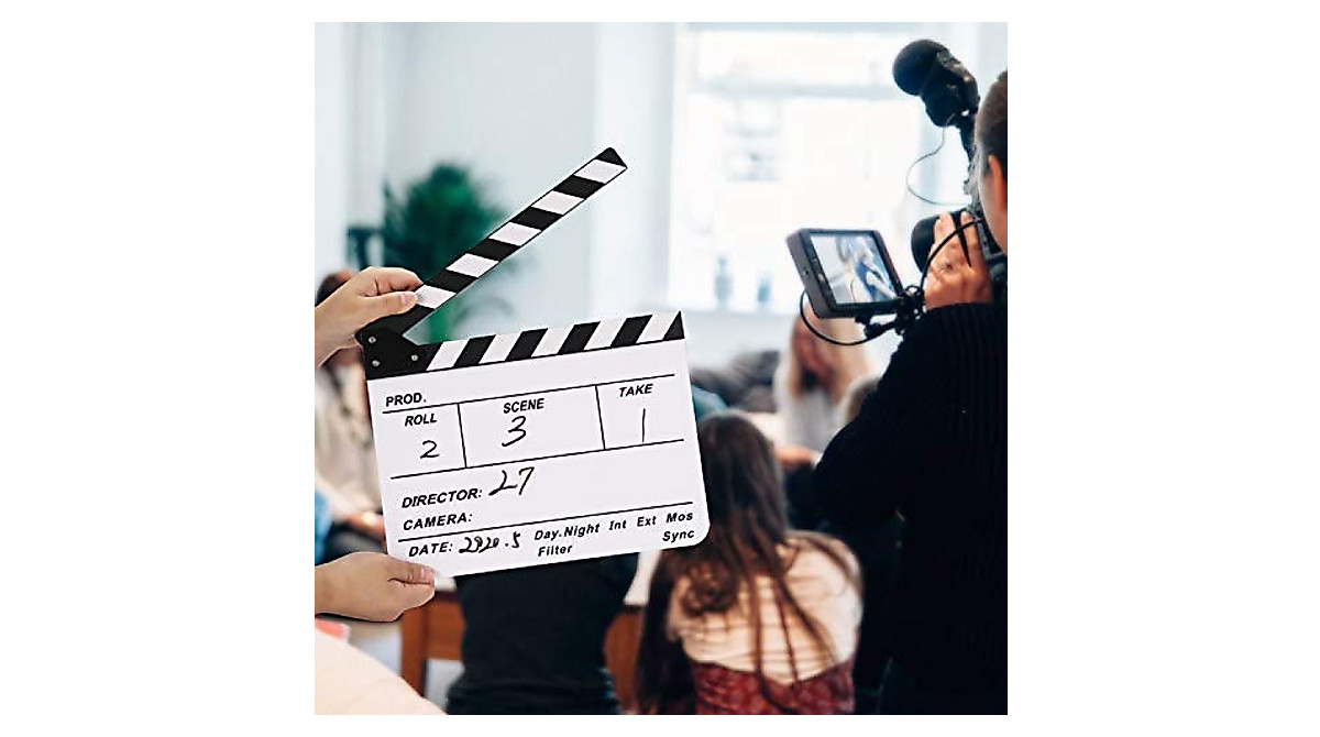 Flexzion Director Film Clapboard - Professional Acrylic Slate for ...