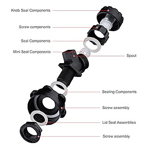 5-Gallon Water Jug Spigot,Water Carrier Jug Replacement Faucet Assy,Compatible with Coleman 5 Gallon Water Carrier Model,Universal Water Spout for 5-Gallon Jug (1 Pcs)