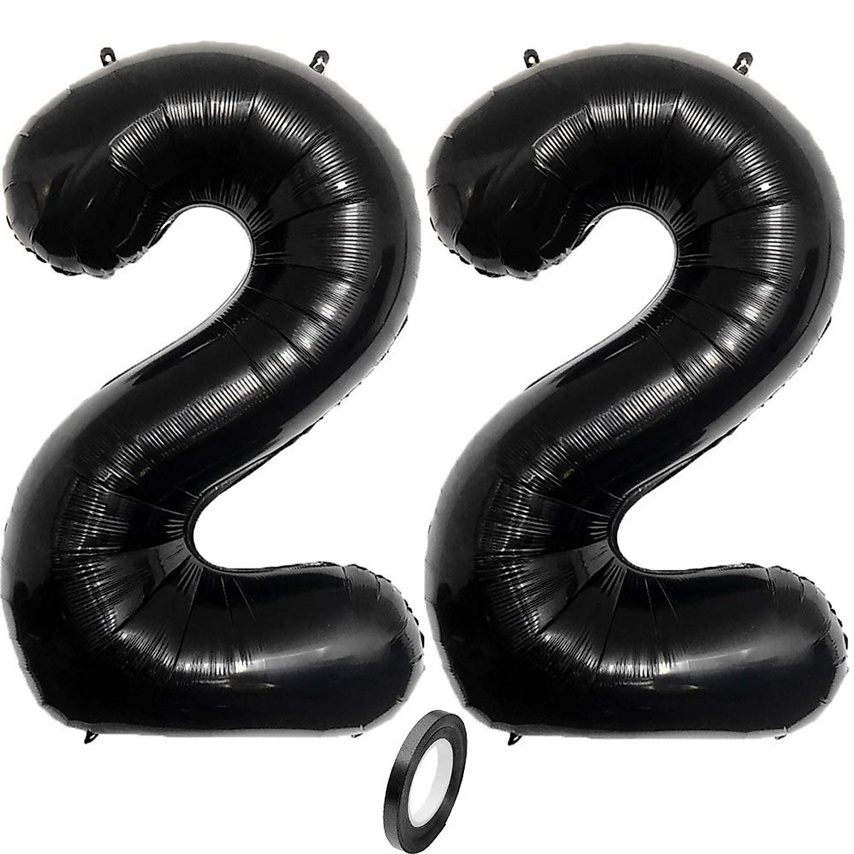 Jurxy Large Foil Mylar Balloons 40 Inch Black Number Balloons Giant Jumbo Birthday Balloons for Birthday Party Decorations –Black 22