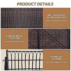 Tangkula Outdoor Wicker Porch Swing, 2-Person Hanging Seat with Seat & Back Cushions, Heavy-Duty Metal Frame & 2 Sturdy Hanging Ropes, Wicker Woven Swing Loveseat for Front Porch, Backyard (Off White)