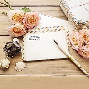 Personalized Return Address Labels Stickers - 150 Matte Custom Mailing Labels for Envelopes, Self Adhesive Flat Sheet Rectangle Personalized Name Stickers