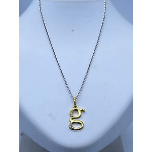 Dazzlingrock Collection 0.05 Carat (ctw) 10K Diamond Lowercase Letter 'g' Initial Pendant, Yellow Gold